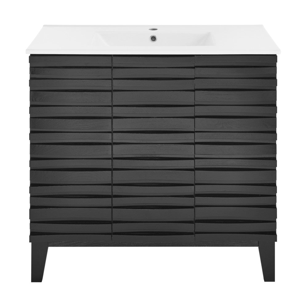 Cascade 36 Bathroom Vanity in Black Swiss Madison well made forever